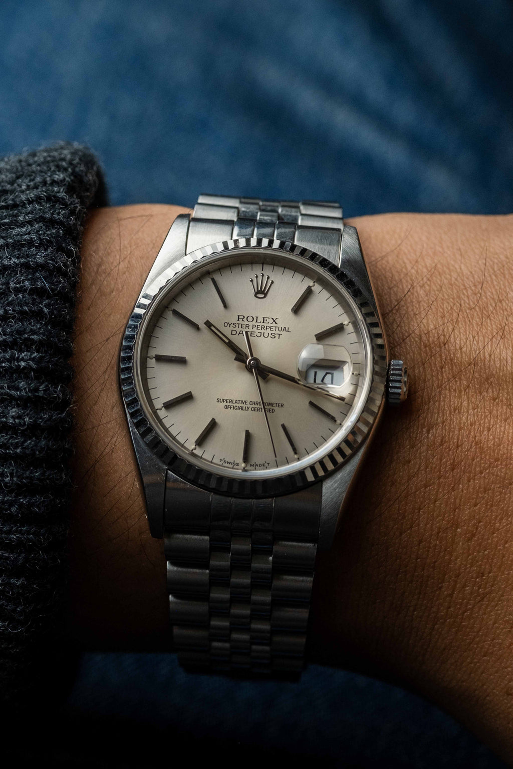 Rolex Datejust Ref. 16234 'Silver Stick' Dial 1991 w/ Box & Booklets | Vintage & Pre-Owned ...